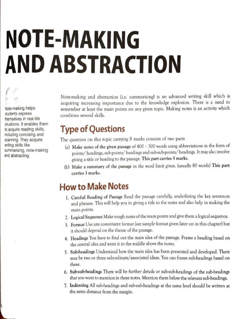 Note Making What How Examples | PDF | Linguistics | Cognitive Science