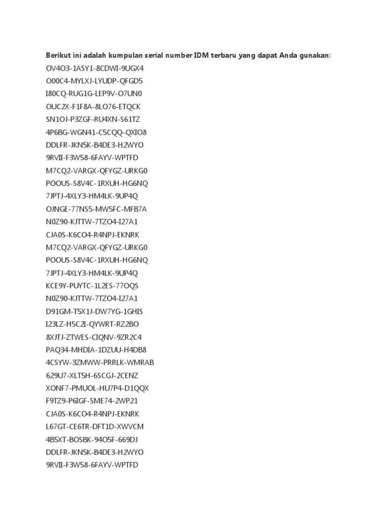 Serial Number Idm | PDF