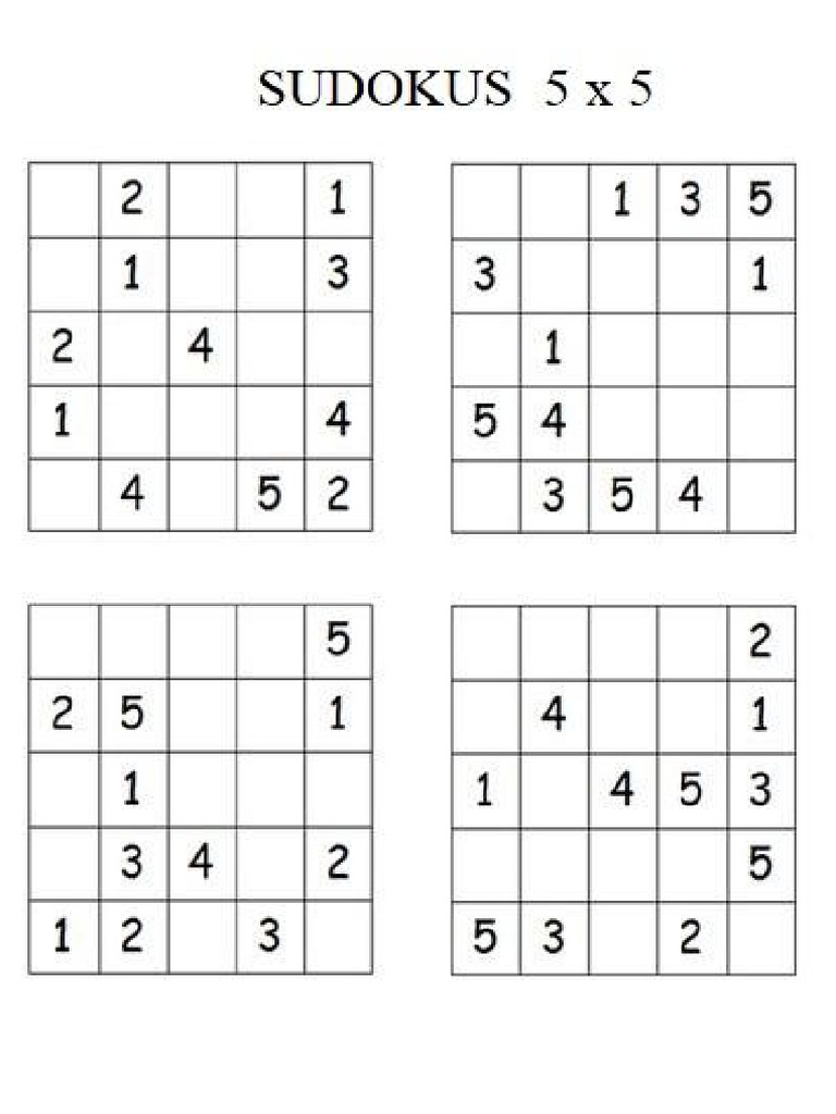 Sudokus 5x5 | PDF