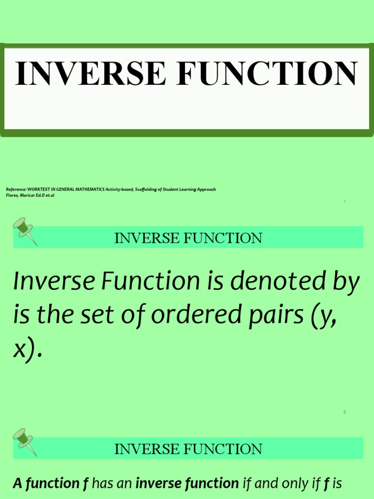 Inverse Function 1 | PDF | Function (Mathematics) | Analysis Inverse Function 1 | PDF | Function (Mathematics) | Analysis