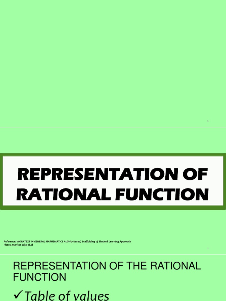 Rational Functions in Real-Life Examples | PDF | Function (Mathematics ...