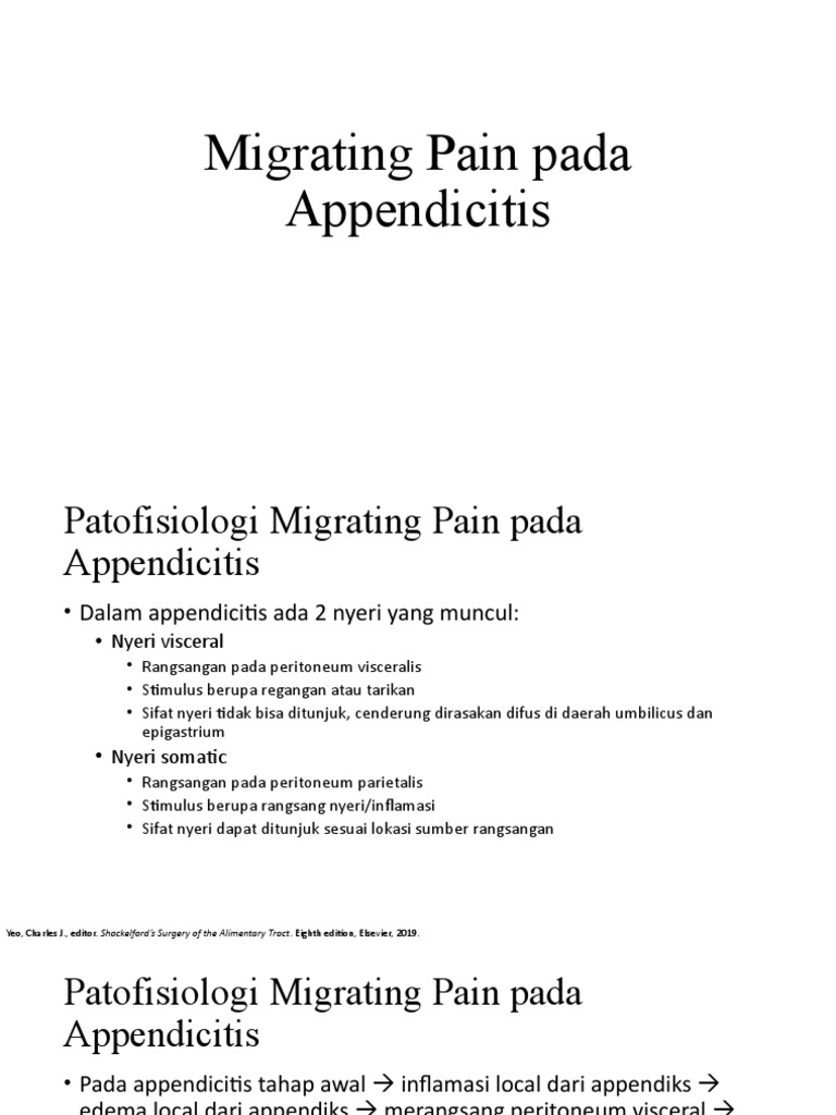 Migrating Pain Pada Appendicitis | PDF