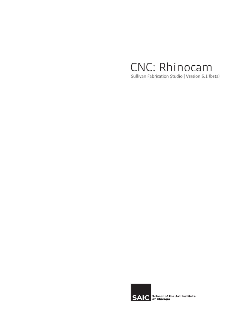 RhinoCAM Guide SAIC | PDF | Numerical Control | Machining