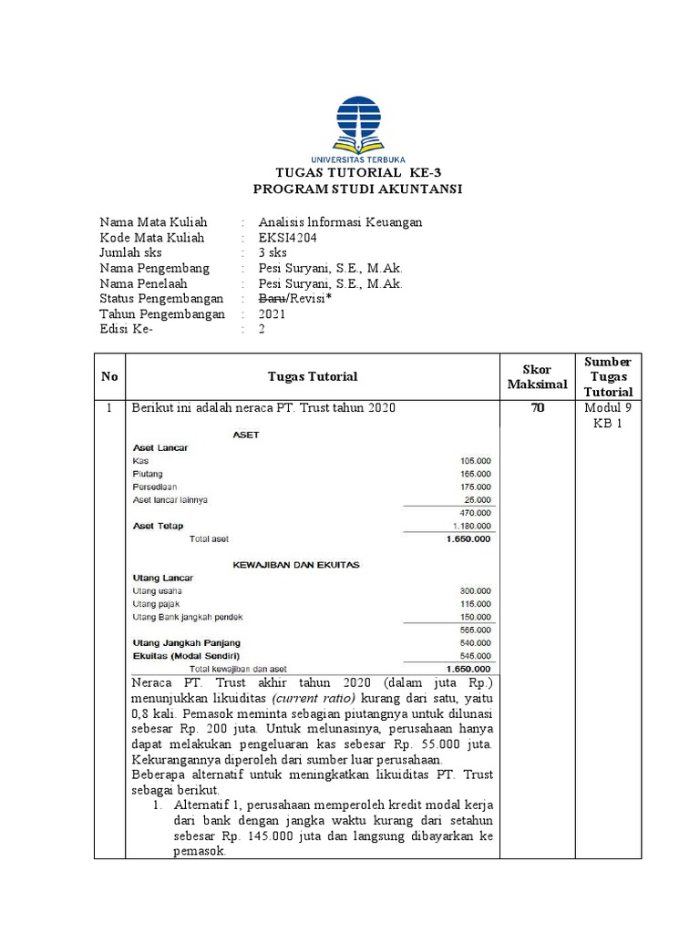 Soal Tugas 3 - AIK | PDF