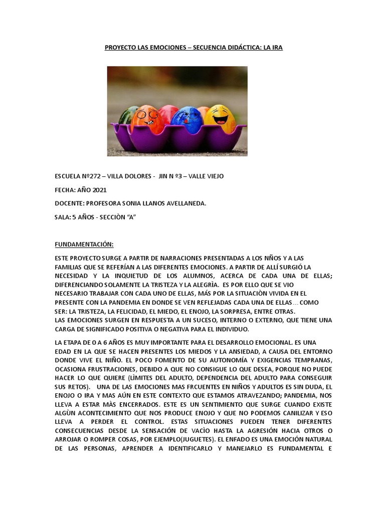 Secuencia Las Emociones La Ira Descargar Gratis Pdf Las Emociones Ira