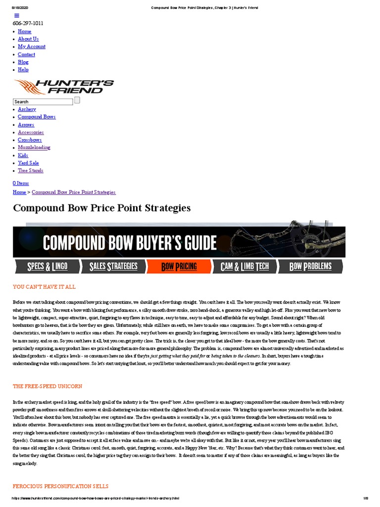Compound Bow Price Point Strategies, Chapter 3 - Hunter's Friend | Download Free PDF | Bow And ...