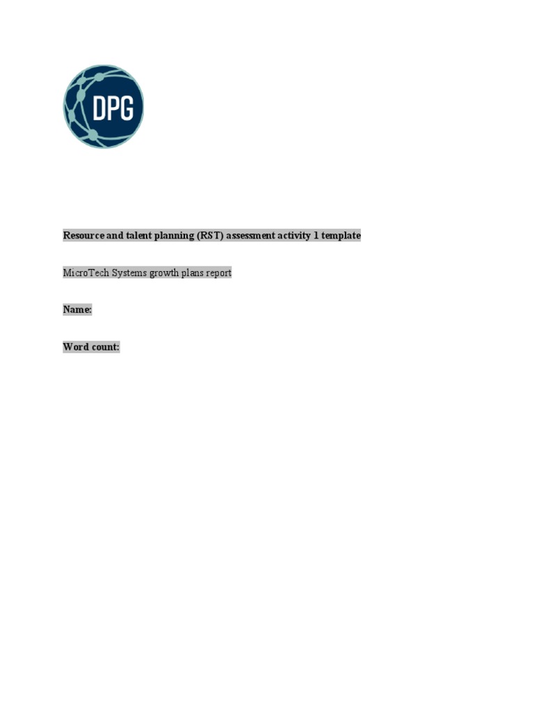 RST Assessment Template for Workforce Planning | PDF | Recruitment ...