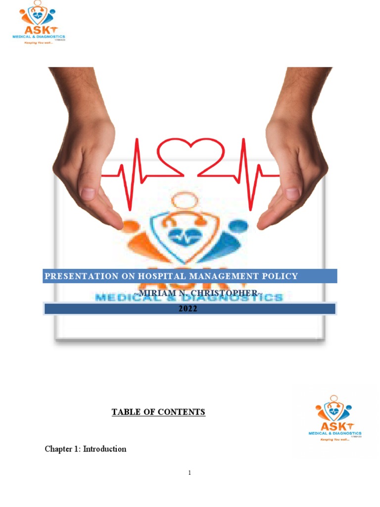 Hospital Management Policy Overview | PDF | Health Administration ...