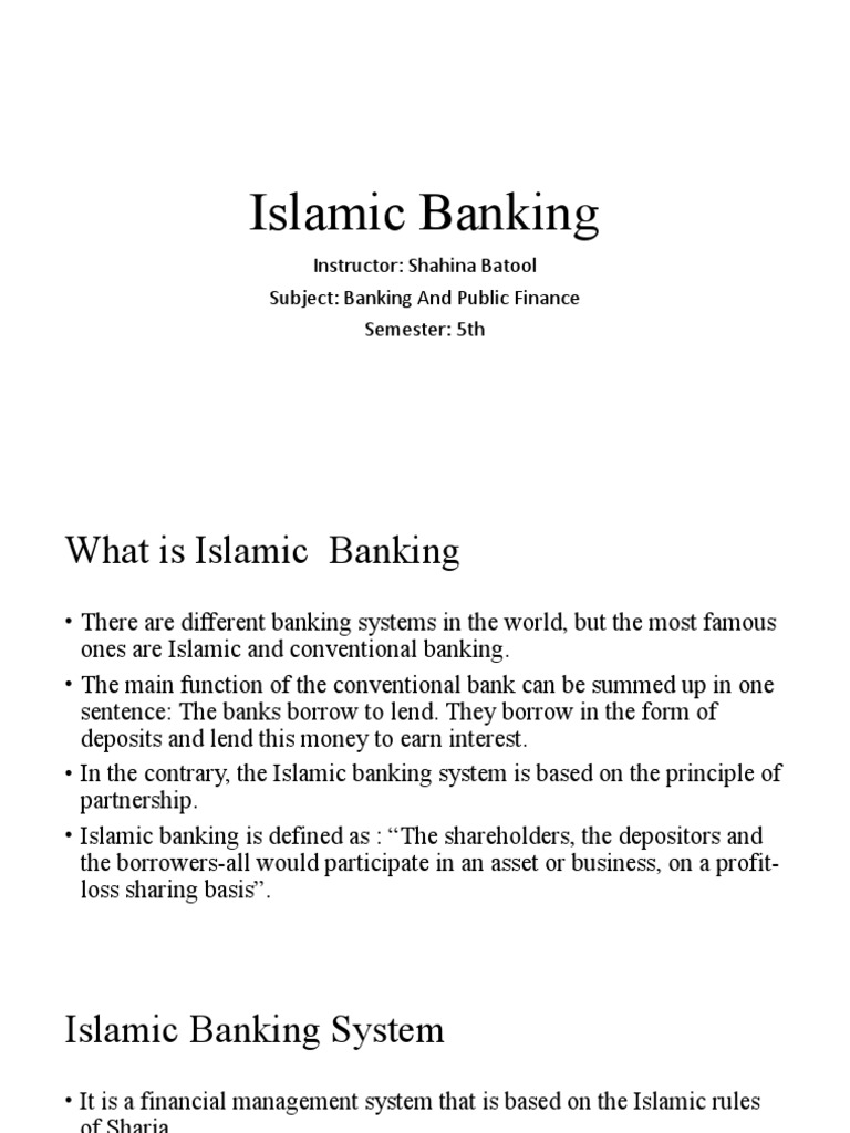 Islamic Banking | PDF | Islamic Banking And Finance | Banks