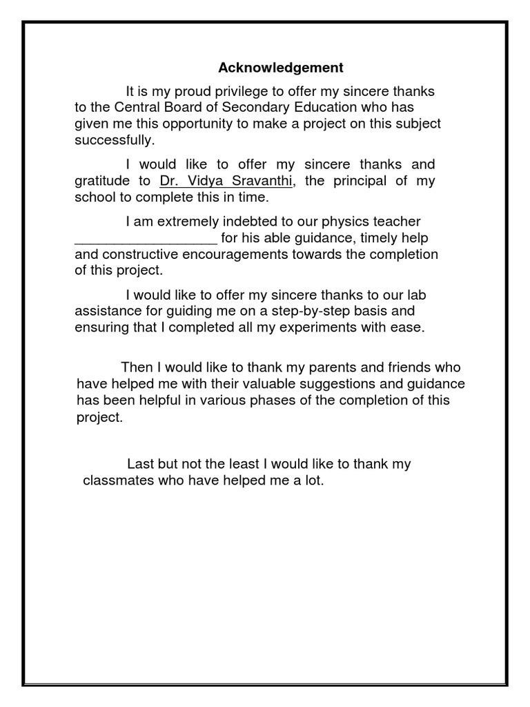 Physics Project Acknowledgement | PDF | Anode | Cathode