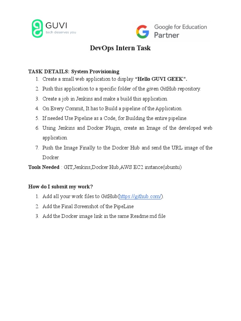 Devops Intern Task | PDF | Computers
