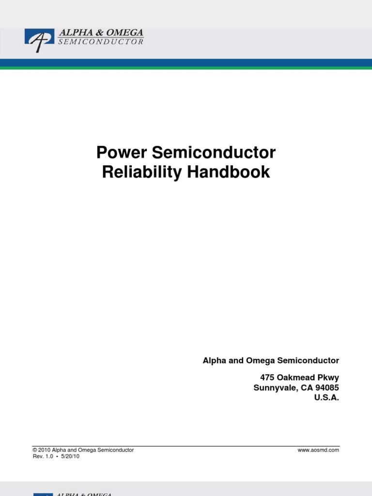 Power Semiconductor Reliability Handbook | PDF | Mosfet | Reliability ...