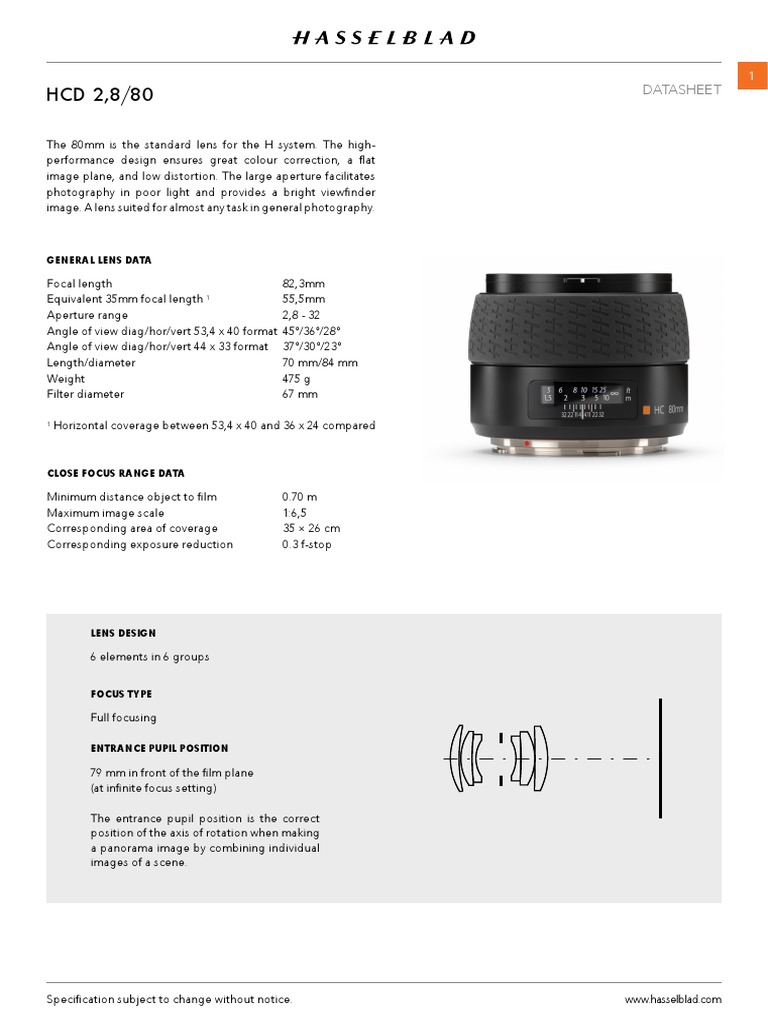 General Lens Data: Datasheet | PDF | Camera Lens | Optics