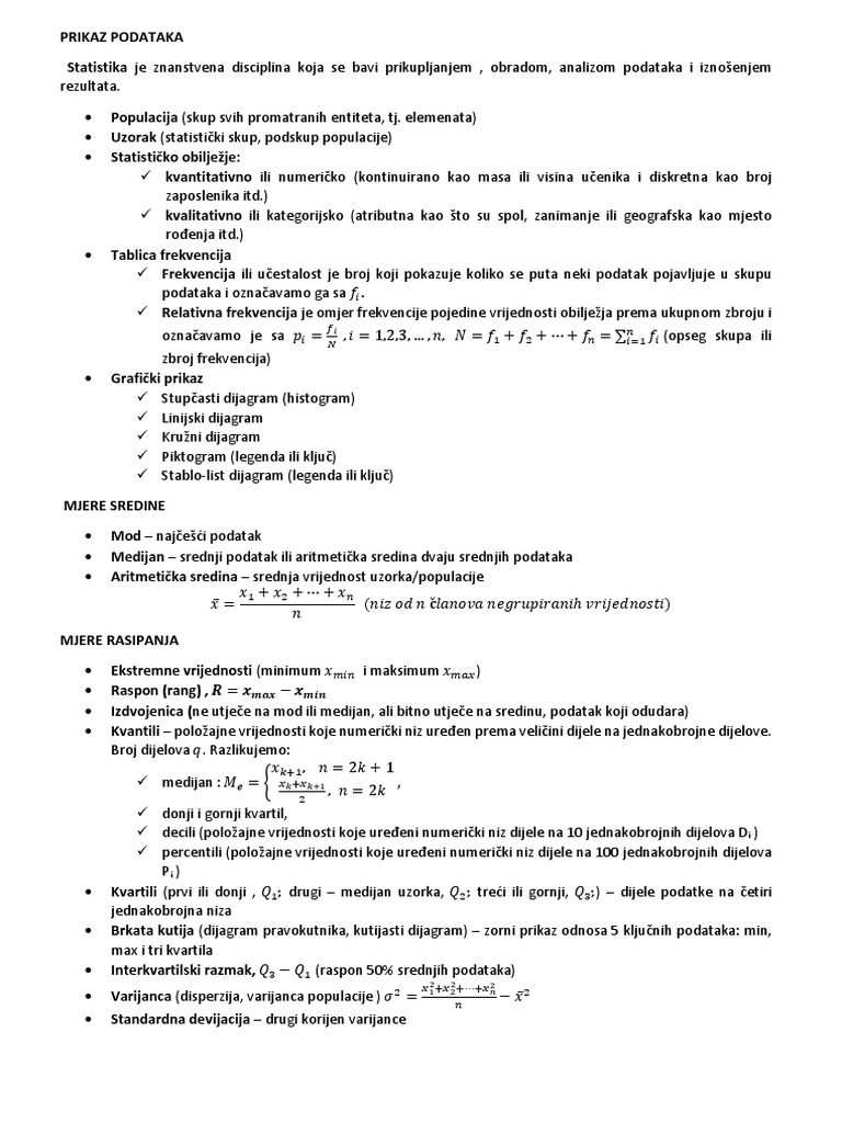 Podatci Teorija | PDF