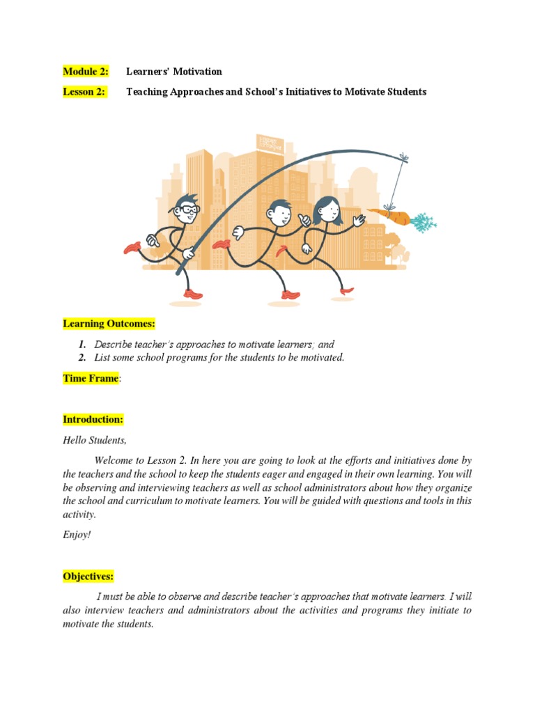 Module 2. Lesson 2 | PDF | Teachers | Learning