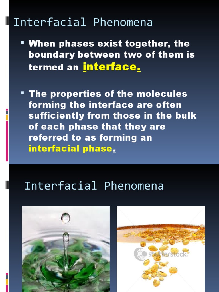 Interfacial Phenomena | PDF | Surfactant | Surface Tension