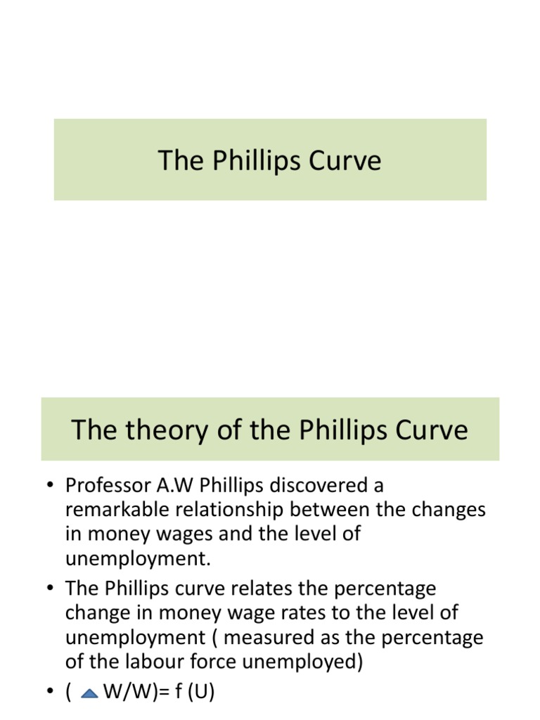Lecture 7.1 - The Philips Curve Unemployment & Money Supply | PDF ...