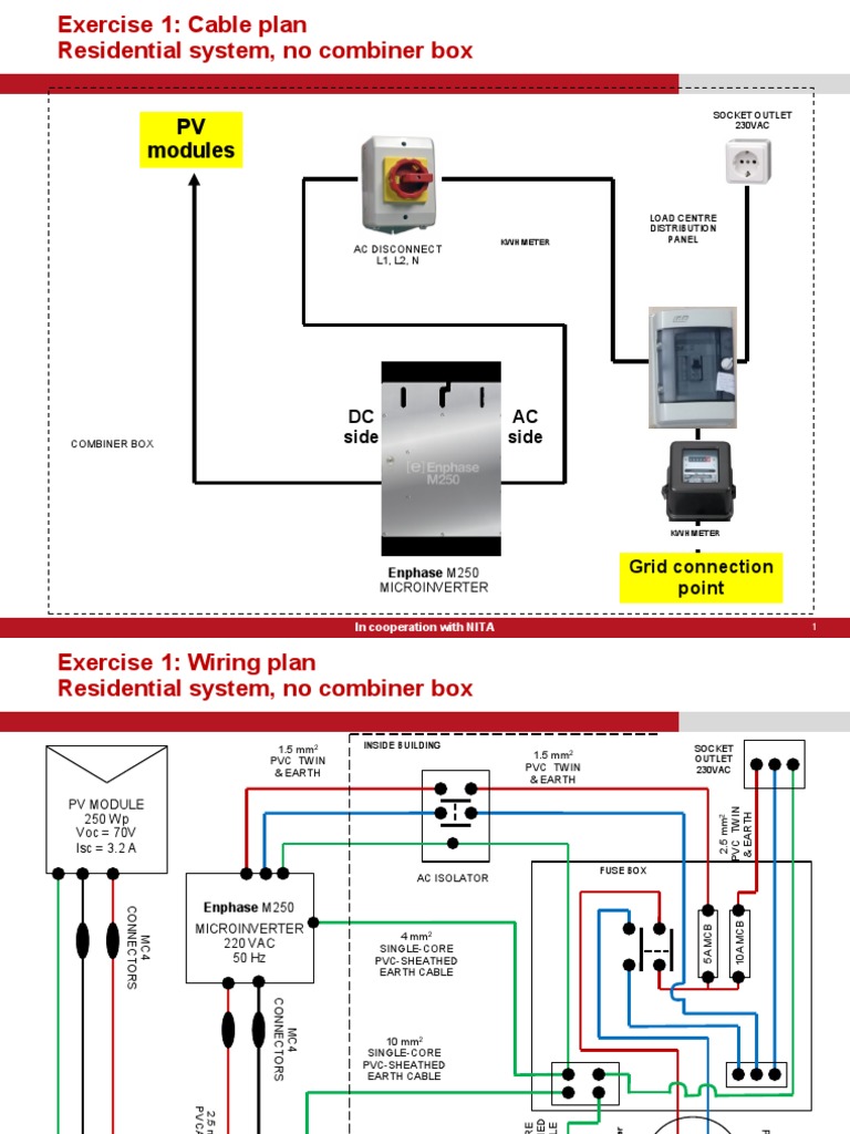 Grid-Connect Wiring Diagrams | PDF | Alternating Current | Electrical ...