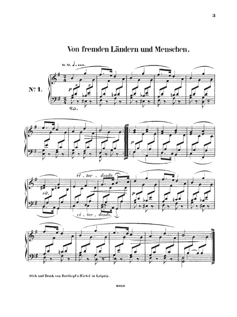 Schumann Von Fremden Ländern Und Menschen | PDF