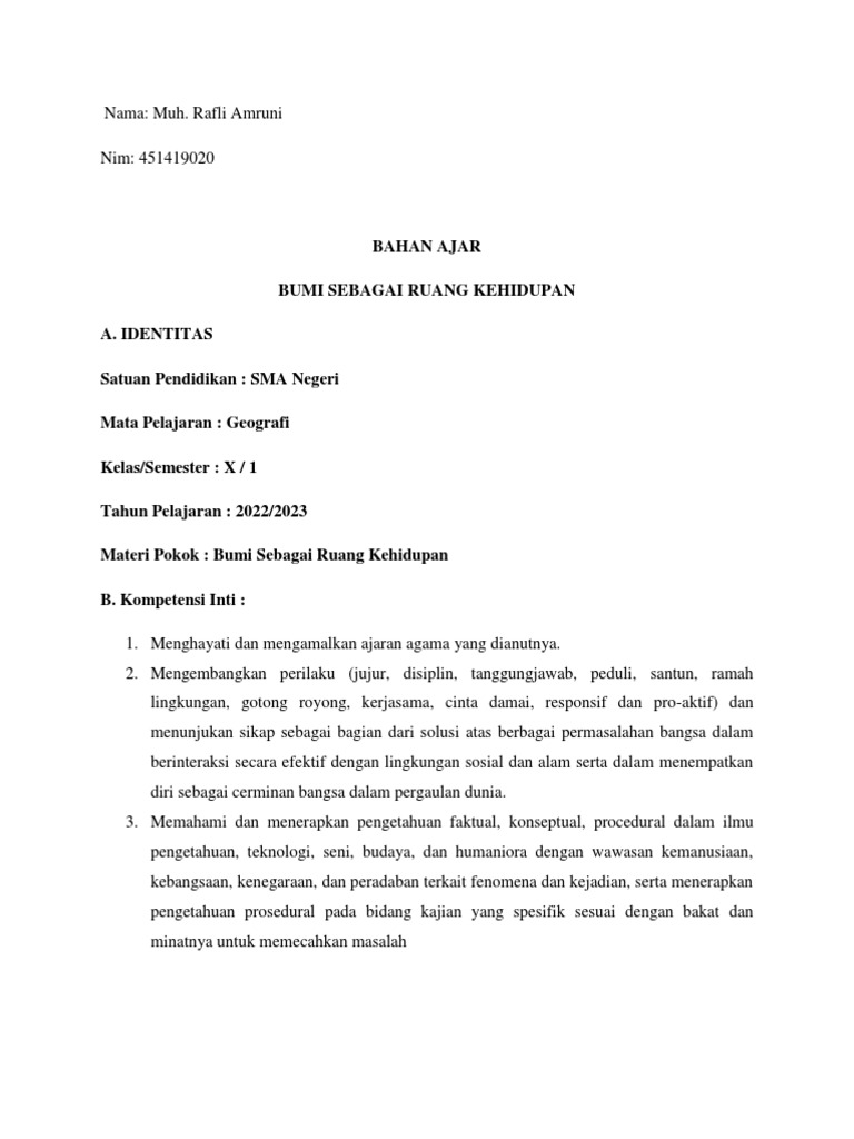 BAHAN AJAR - (Modul Pembelajaran) Muh. Rafli Amruni | PDF
