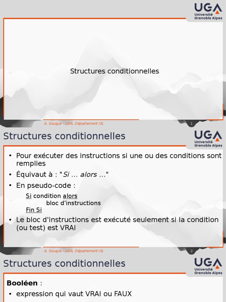 Structures Conditionnelles et Logiques | PDF | Booléen | Programmation informatique
