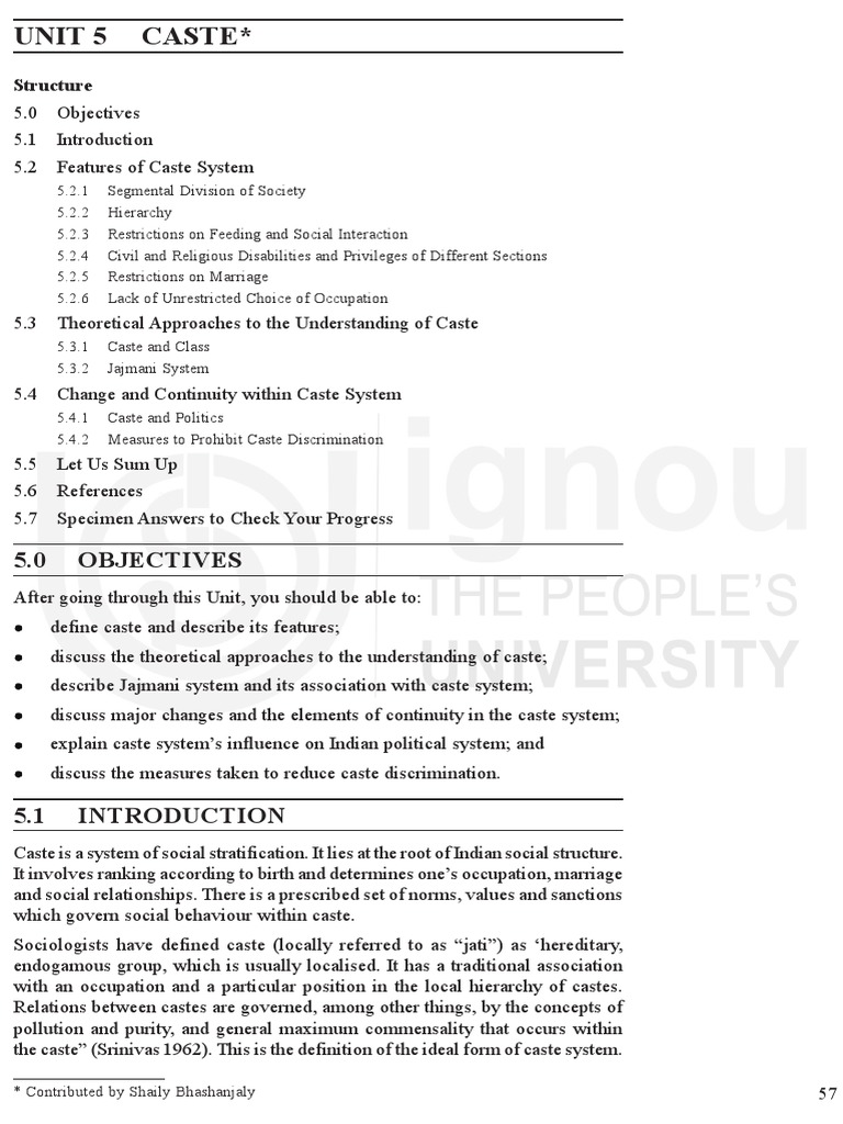 Unit 5 | PDF | Caste
