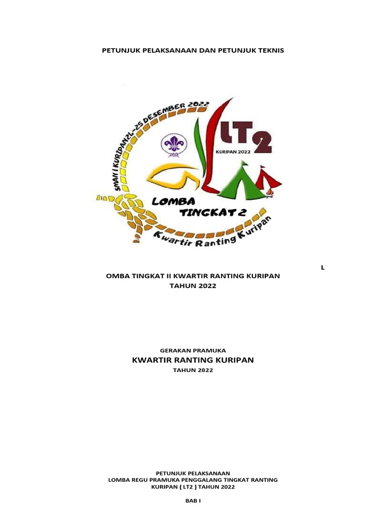 Petunjuk Lomba Pramuka LT2 Kuripan 2022 | PDF | Sains & Matematika