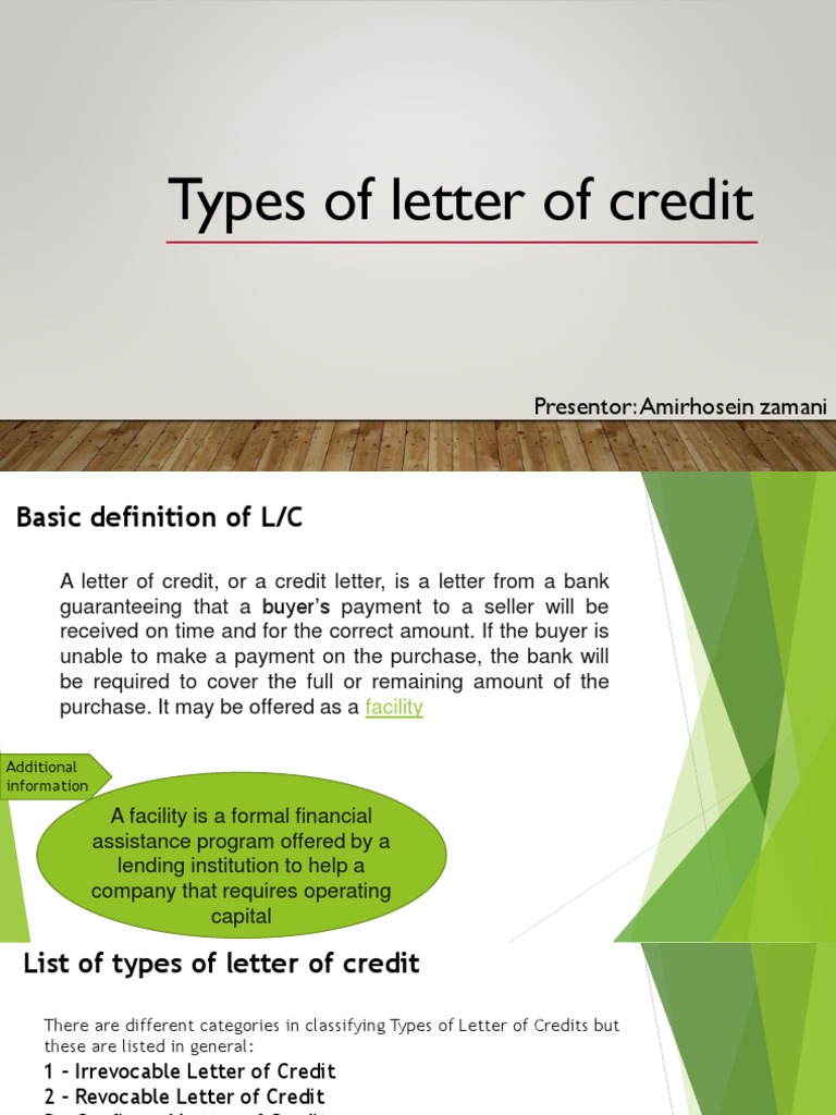 Types of LC | PDF | Letter Of Credit | Credit