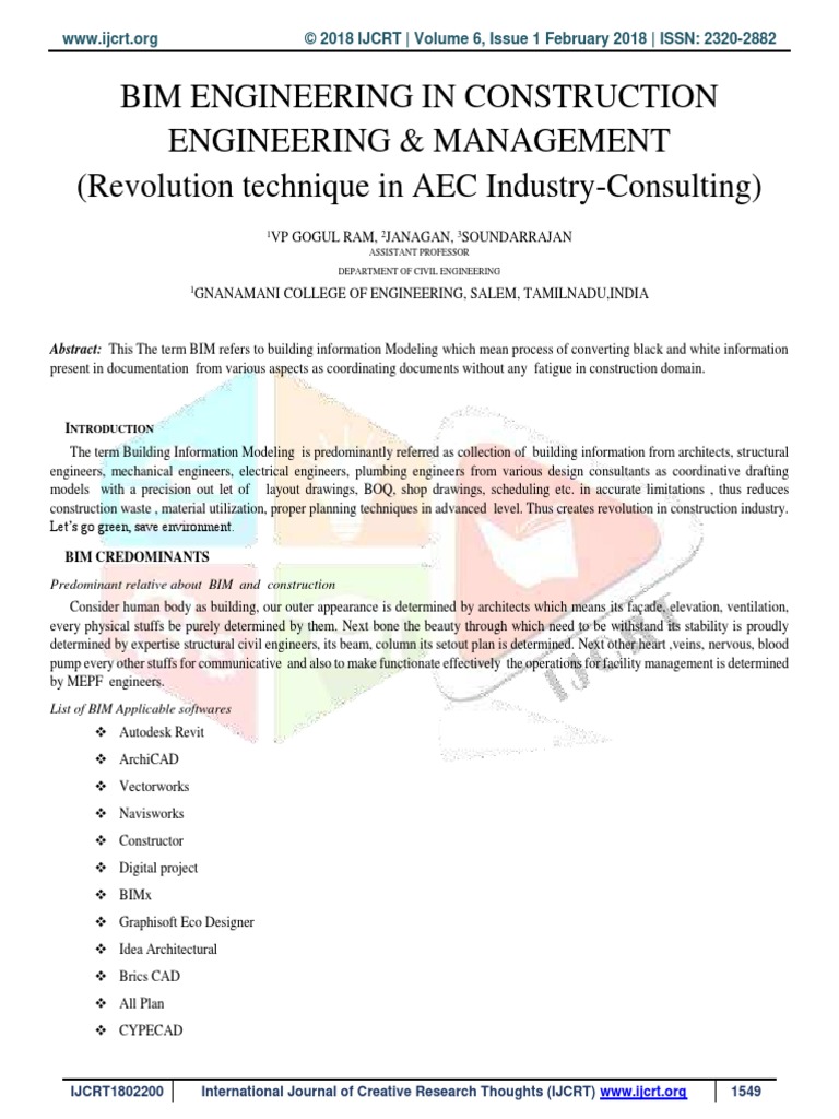Bim Engineering in Construction Engineer | PDF | Building Information Modeling | Interoperability