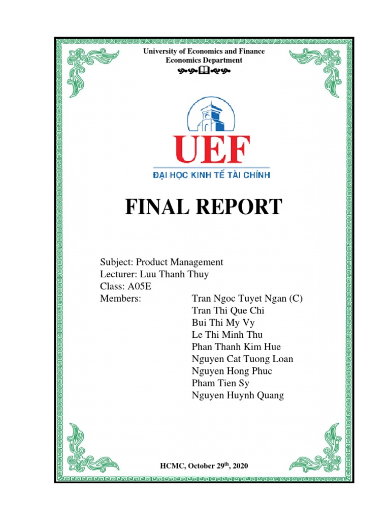 Final Report 1 | PDF | Fashion | Brand