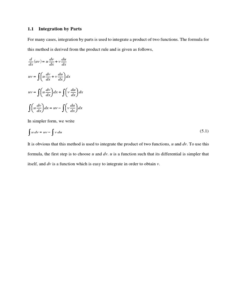 Integration by Parts | PDF