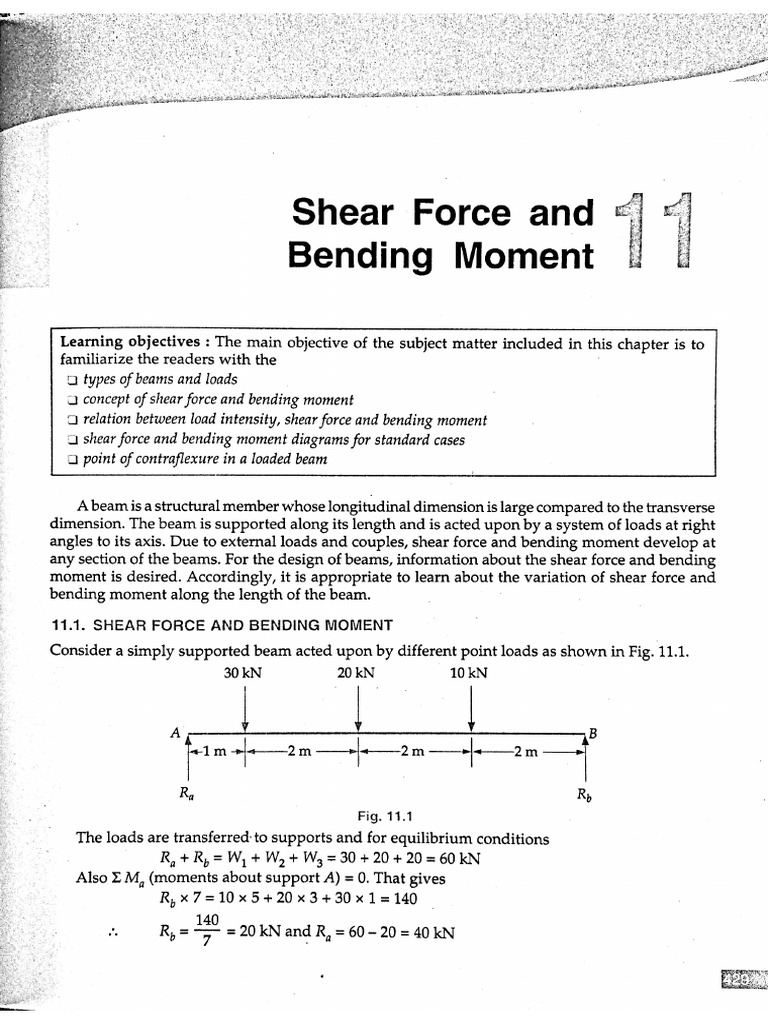 Shear Force and Bending Moment | PDF
