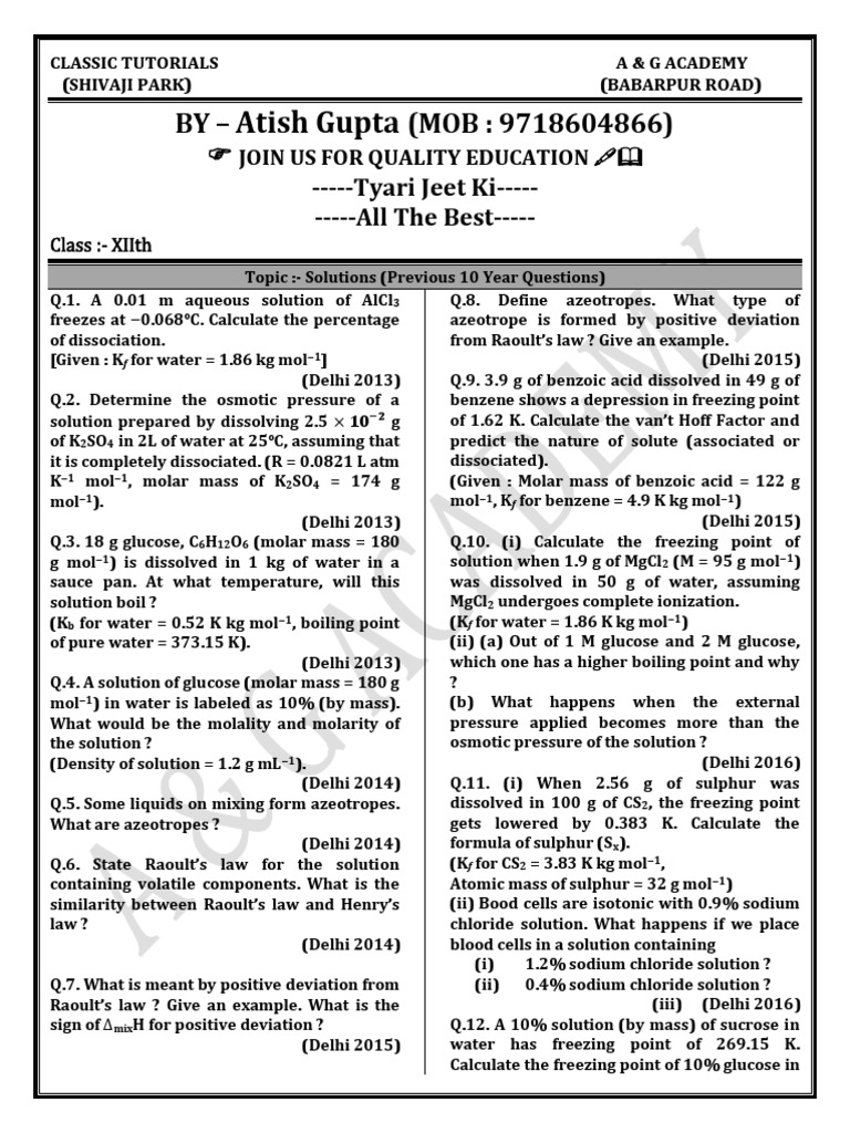 Classic Tutorials-16 | PDF | Analytical Chemistry | Chemistry