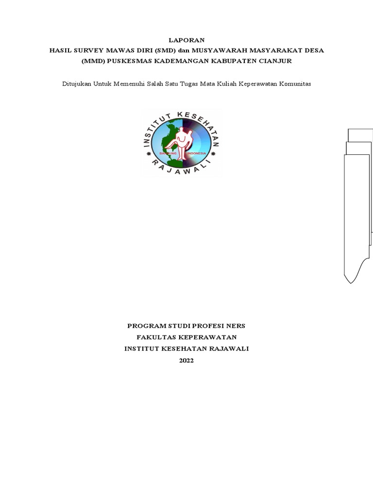 Laporan SMD dan MMD Puskesmas Kademangan | PDF | Pengembangan Diri | Sains & Matematika
