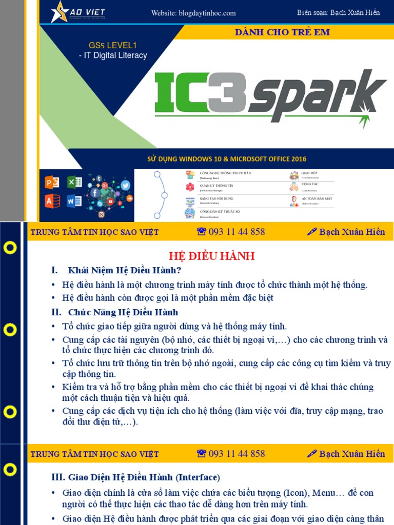 Giao Trinh IC3 - Hệ Điều Hành | PDF