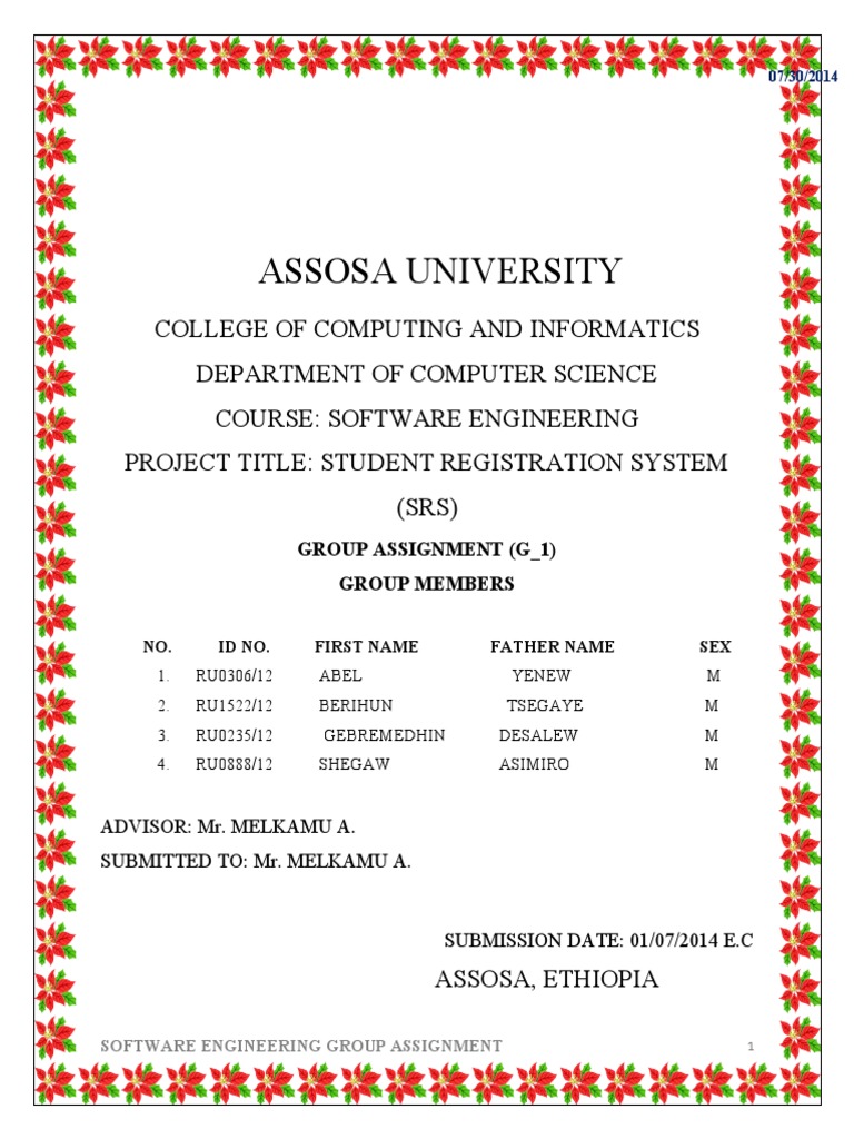 Software Engineer Ing-Group Assignment Proposal | Download Free PDF | Feasibility Study | Databases