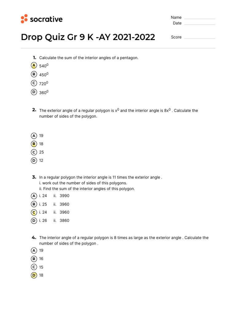 Polygon Worksheet - AY 2021-2022 | PDF | Teaching Methods & Materials