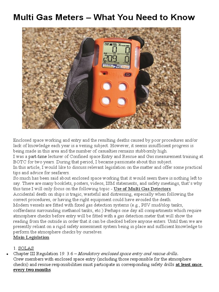Multi Gas Meters | PDF | Physical Sciences | Chemistry