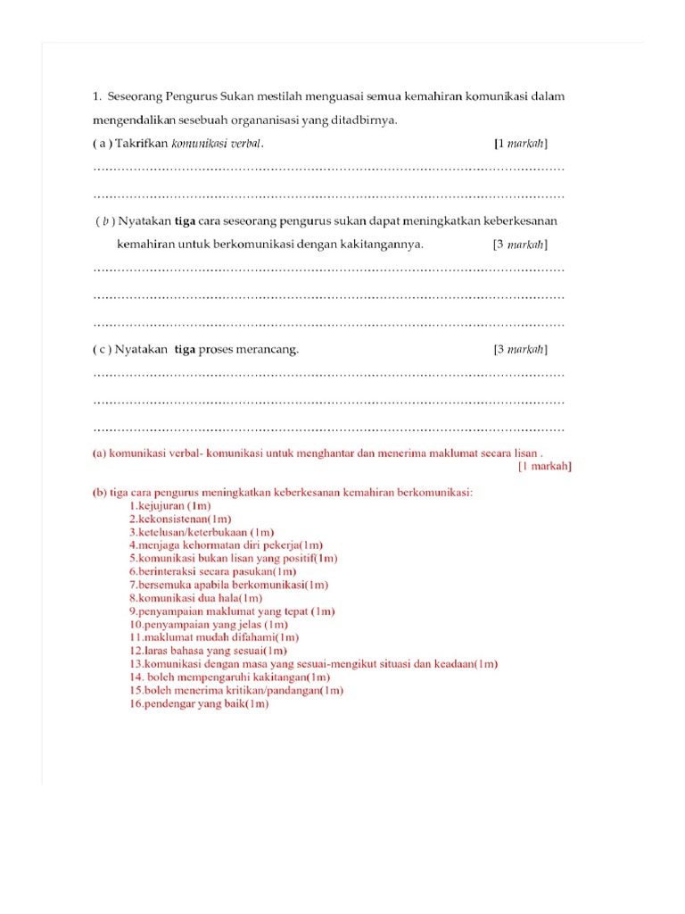 Soalan Sains Sukan STPM | PDF