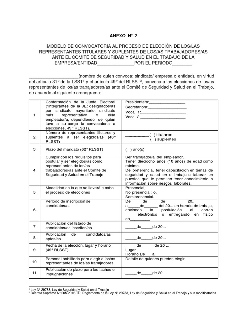 Anexo 2. RM 245-2021-TR. CSST | PDF | Gobierno | Elecciones