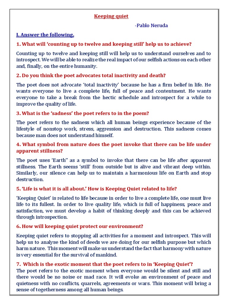 Keeping quiet | PDF | Psychology