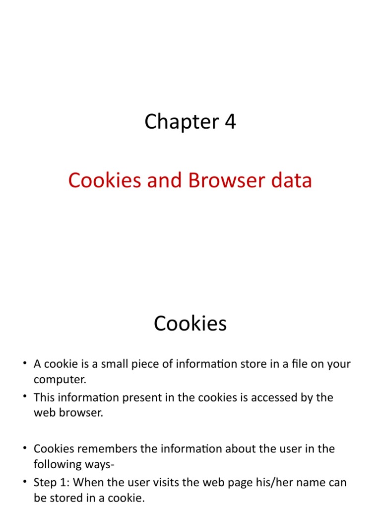 Chapter 4 | PDF | Http Cookie | World Wide Web