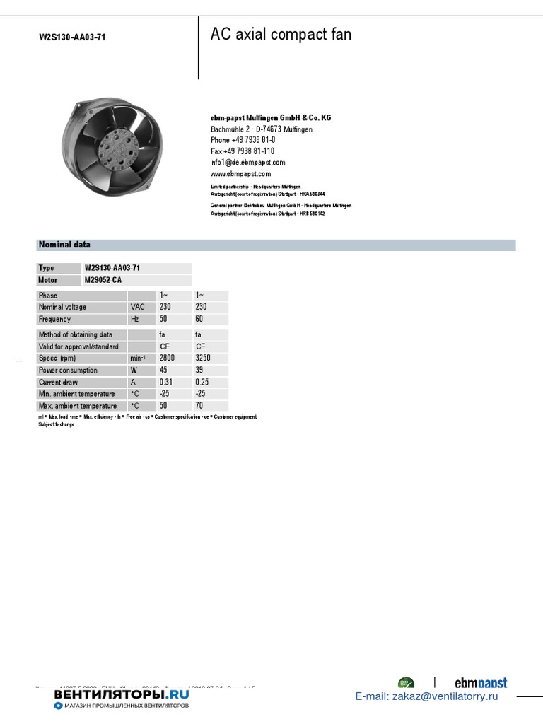 w2s130 Aa03 71 | PDF | Alternating Current | Electric Motor