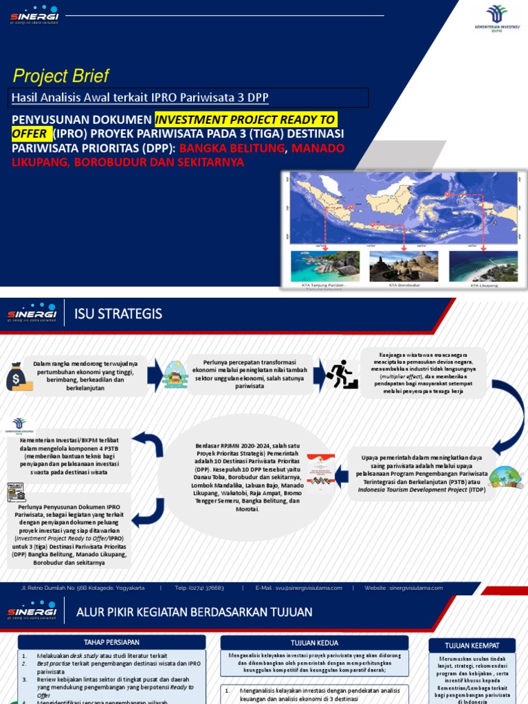 MATERI Meeting IPRO Pariwisata 6 September 2022 (PT Sinergi) | PDF