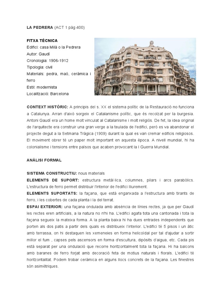 La Pedrera | PDF