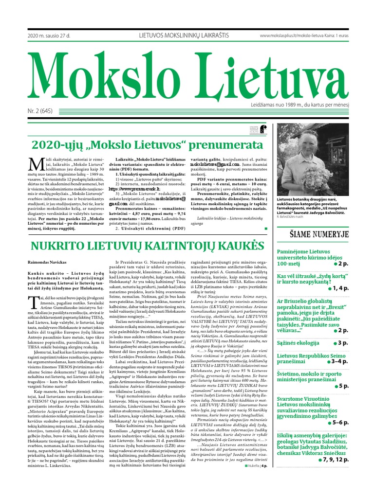 Mokslo Lietuva - 2020 - 02a | PDF