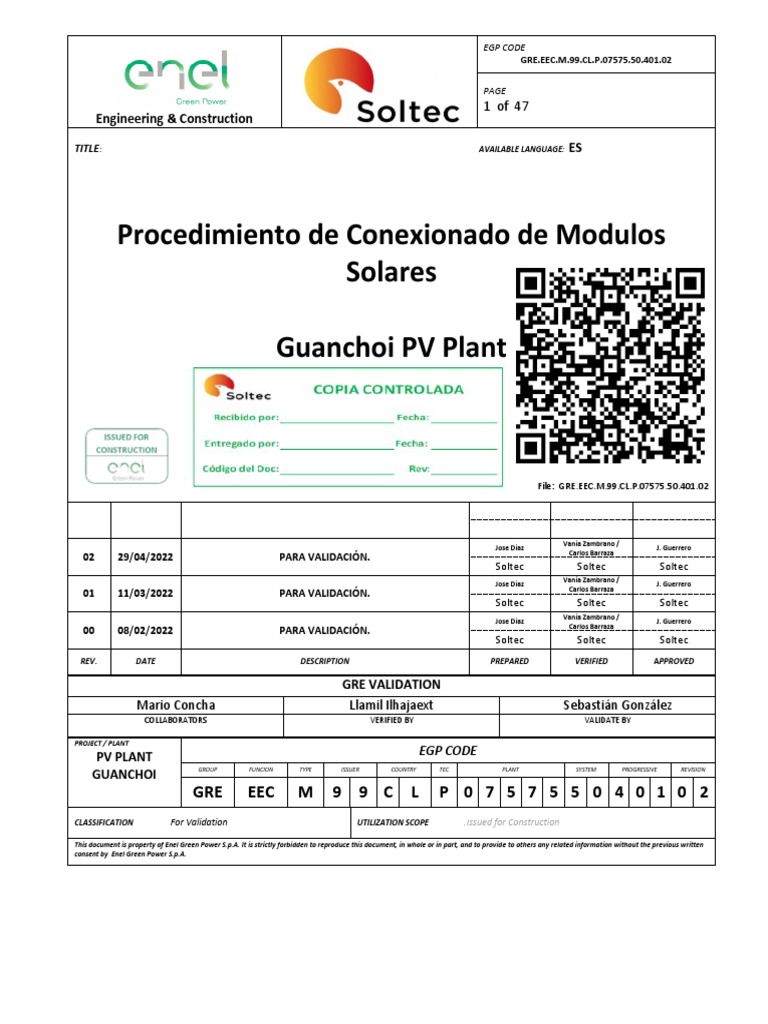 Gre - Eec.m.99.cl.p.07575.50.401.02 Conexionado de Módulos | PDF