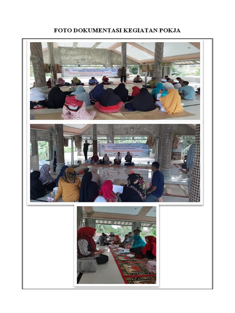 Dokumentasi Kegiatan Pokja dan Sosialisasi | PDF