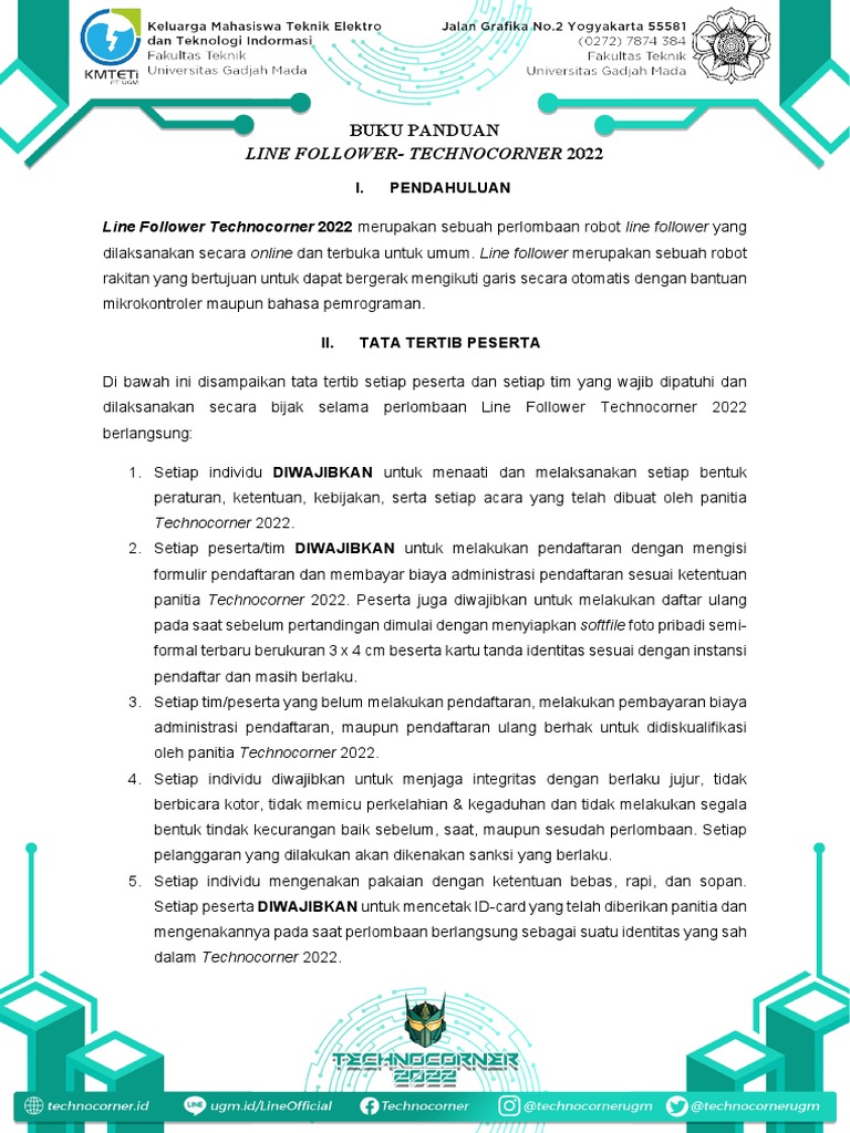 Panduan Lomba Robot Line Follower 2022 | PDF