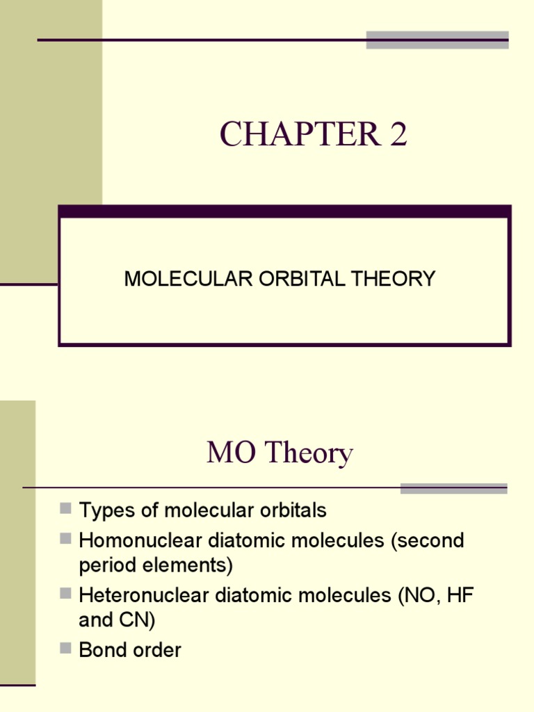 CHAPTER 2-MO Theory-SbH-L3 | Download Free PDF | Molecular Orbital ...